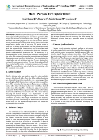 IRJET- Multi - Purpose Fire Fighter Robot | PDF