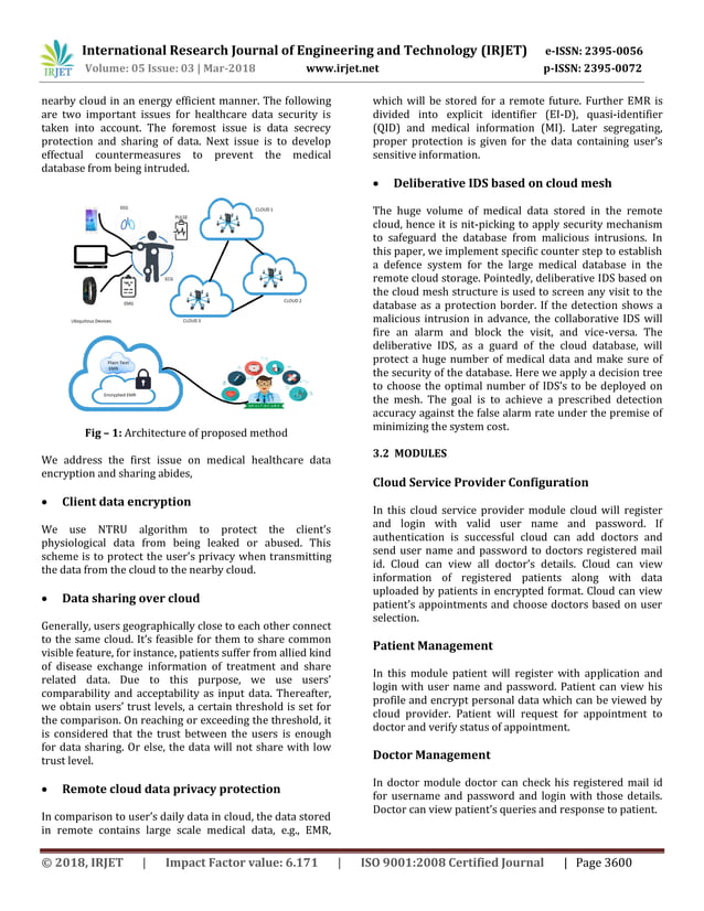 Irjet Secrecy Preserving And Intrusion Avoidance In Medical Data Sharing Over Cloud Pdf