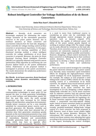 IRJET-Robust Intelligent Controller for Voltage Stabilization of dc-dc Boost Converters | PDF