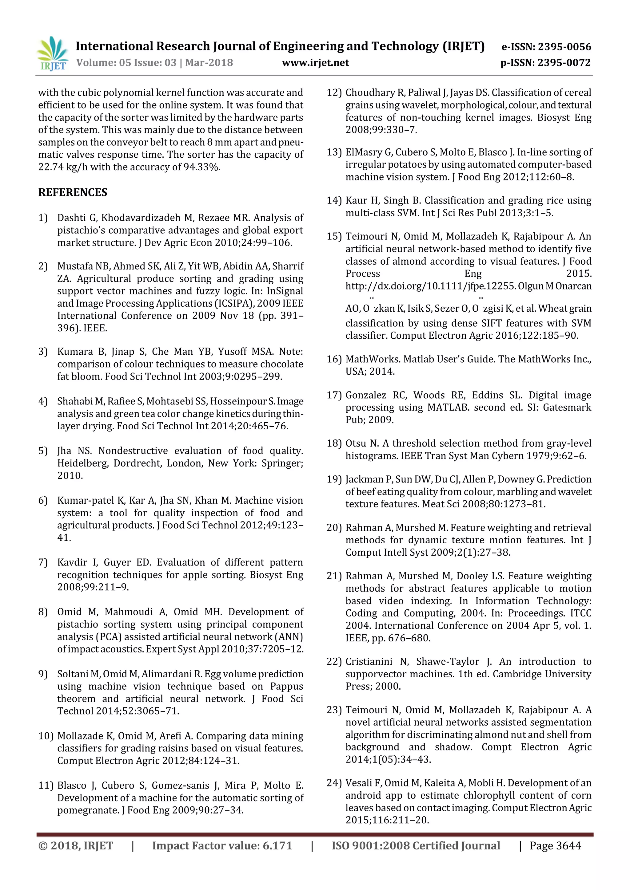 IRJET- Design, Development and Evaluation of a Grading System for ...
