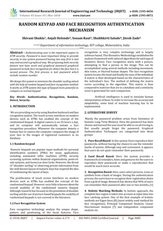 IRJET- Random Keypad and Face Recognition Authentication Mechanism ...