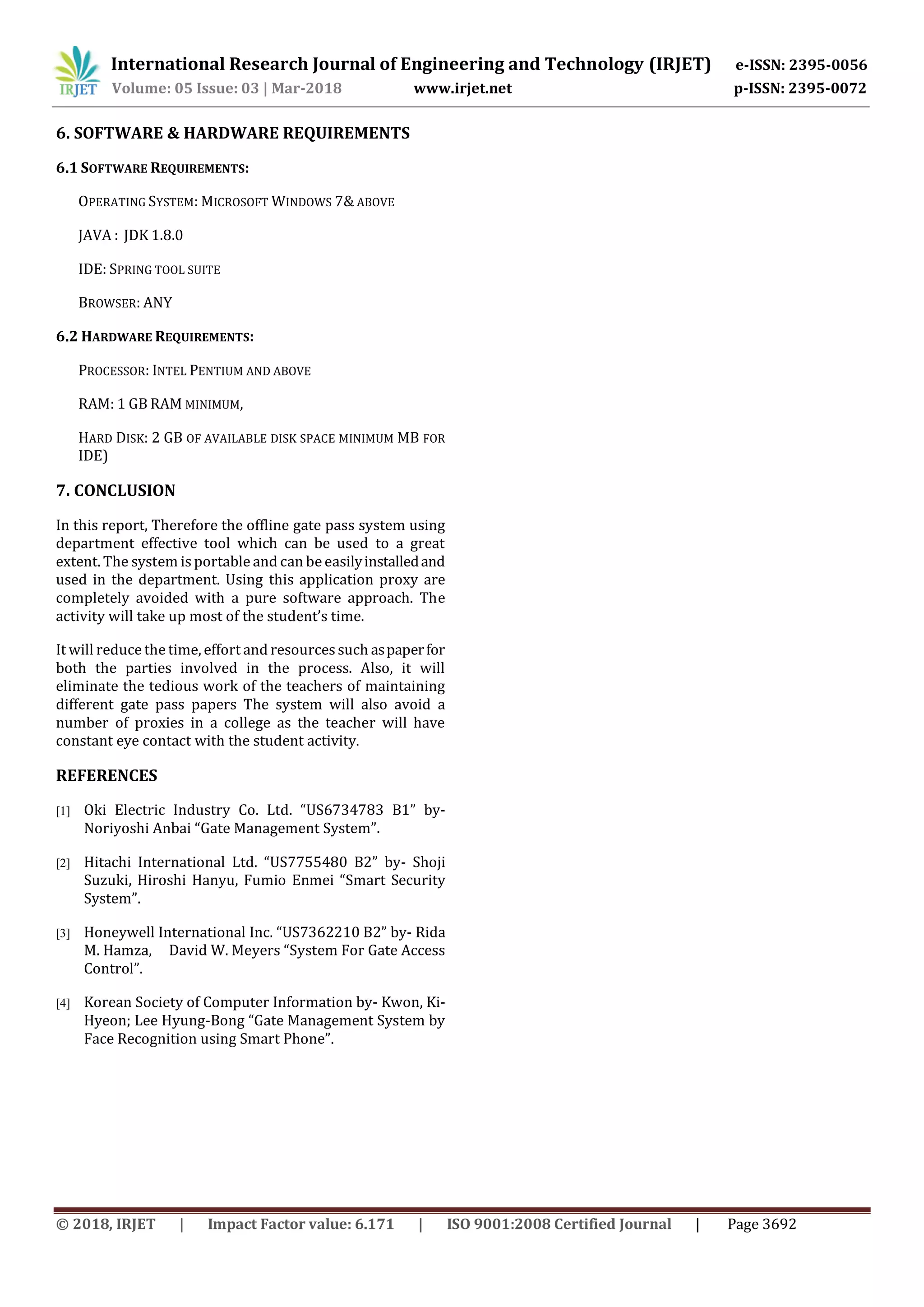 IRJET- E-Gatepass System | PDF