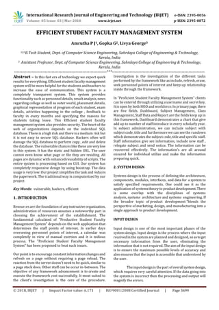 IRJET- Efficient Student Faculty Management System | PDF