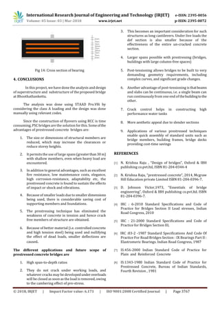 IRJET- Analysis and Design of a Bridge at Bhoothathankettu Barrage | PDF