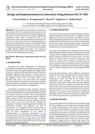 IRJET- Design and Implementation in Laboratory using Siemens PLC S7-200 ...