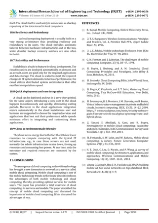 IRJET- Advantages of Mobile Cloud Computing | PDF