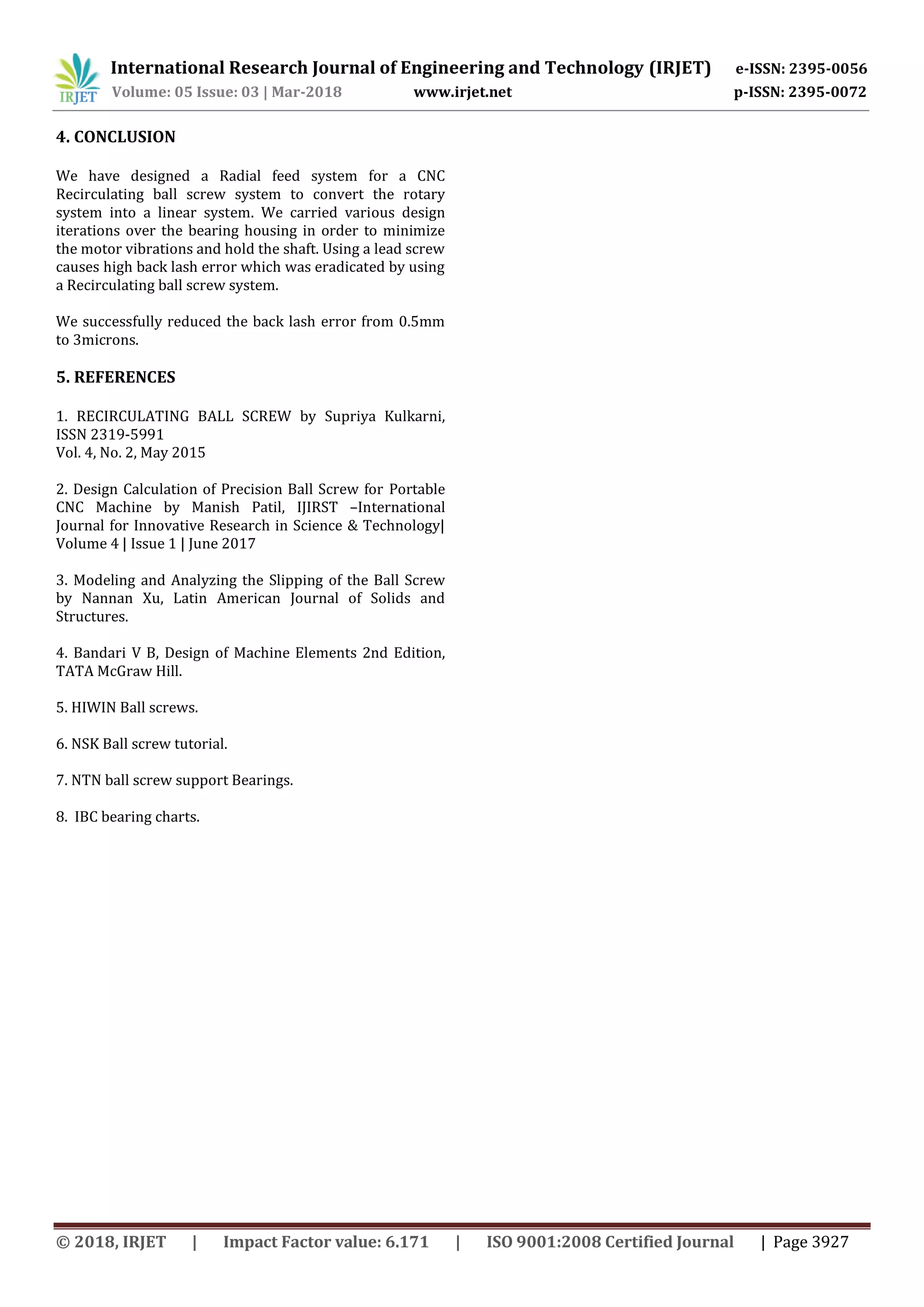 IRJET- Design Methodology and Assembly for a Radial Feed in a CNC Gear ...