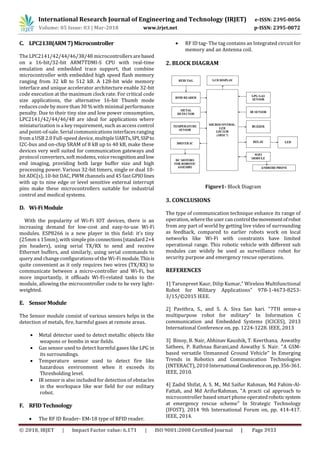 IRJET- Wireless Multifunctional Robot for Military Applications | PDF