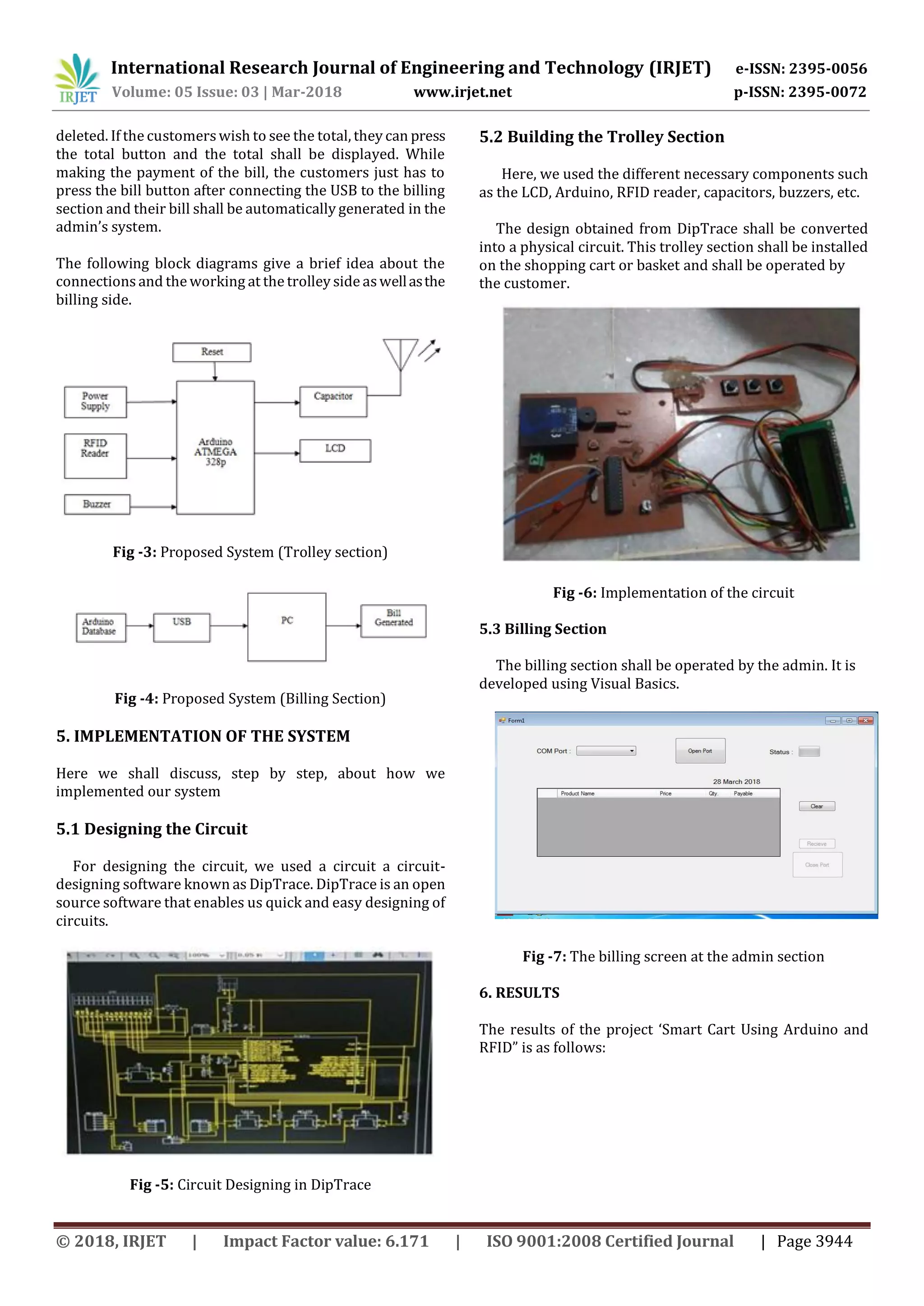 IRJET- Smart Cart Using Arduino and RFID | PDF