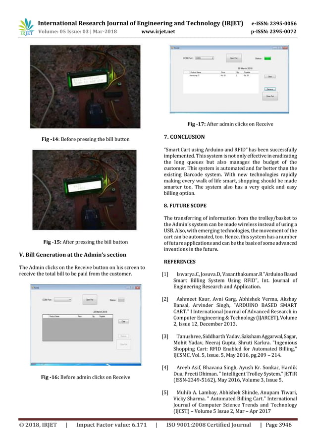 IRJET- Smart Cart Using Arduino and RFID | PDF