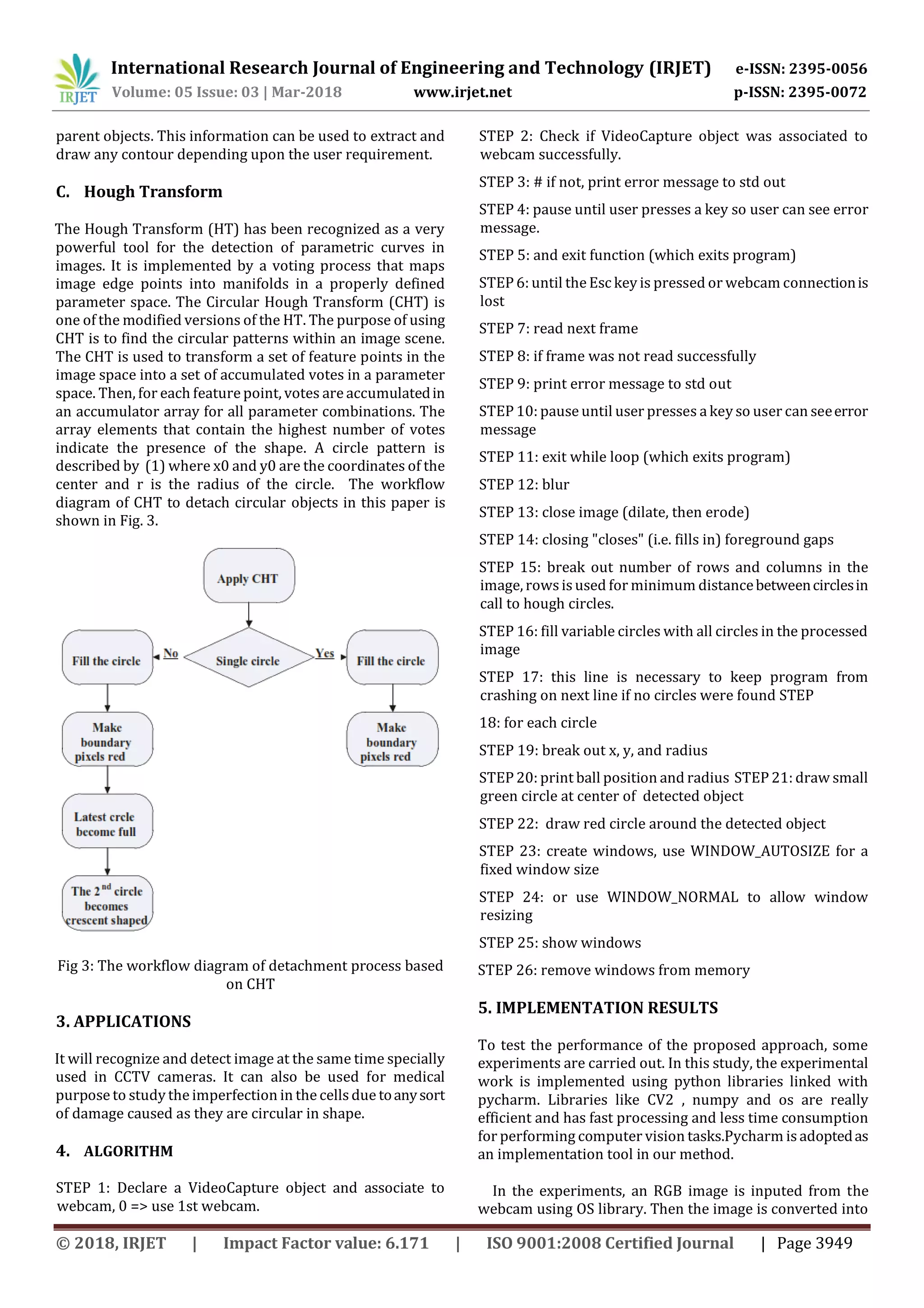 IRJET- Image Feature Extraction using Hough Transformation Principle | PDF