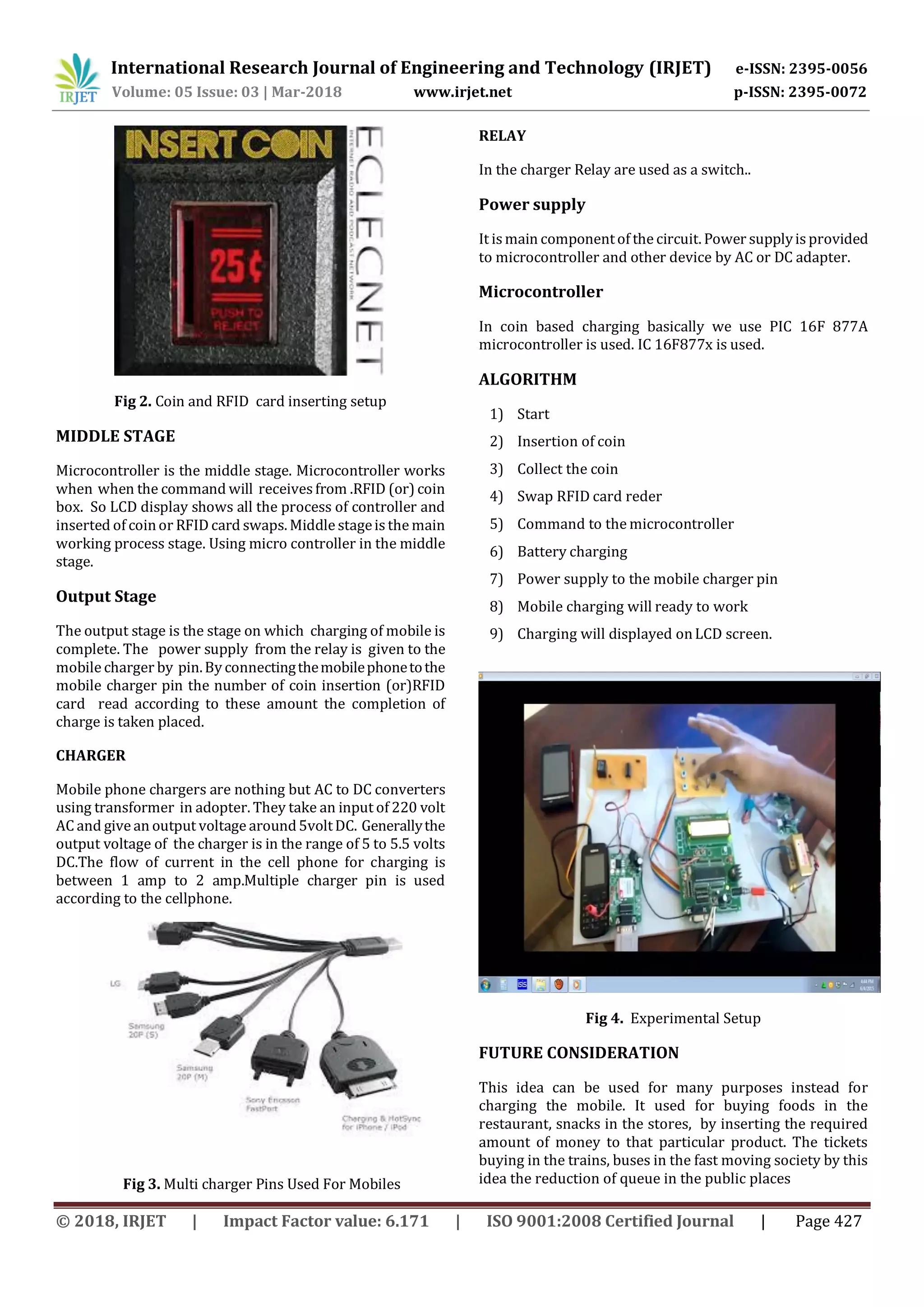 IRJET- Coin and RFID Based Mobile Charging | PDF