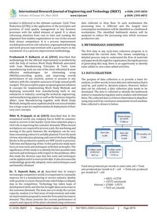 IRJET- Enhance the Capacity of Outer Tube Machining Cell | PDF | Manufacturing Industry | Industries