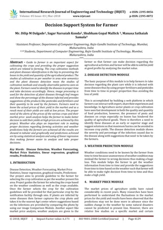 Decision Support System for Farmer | PDF