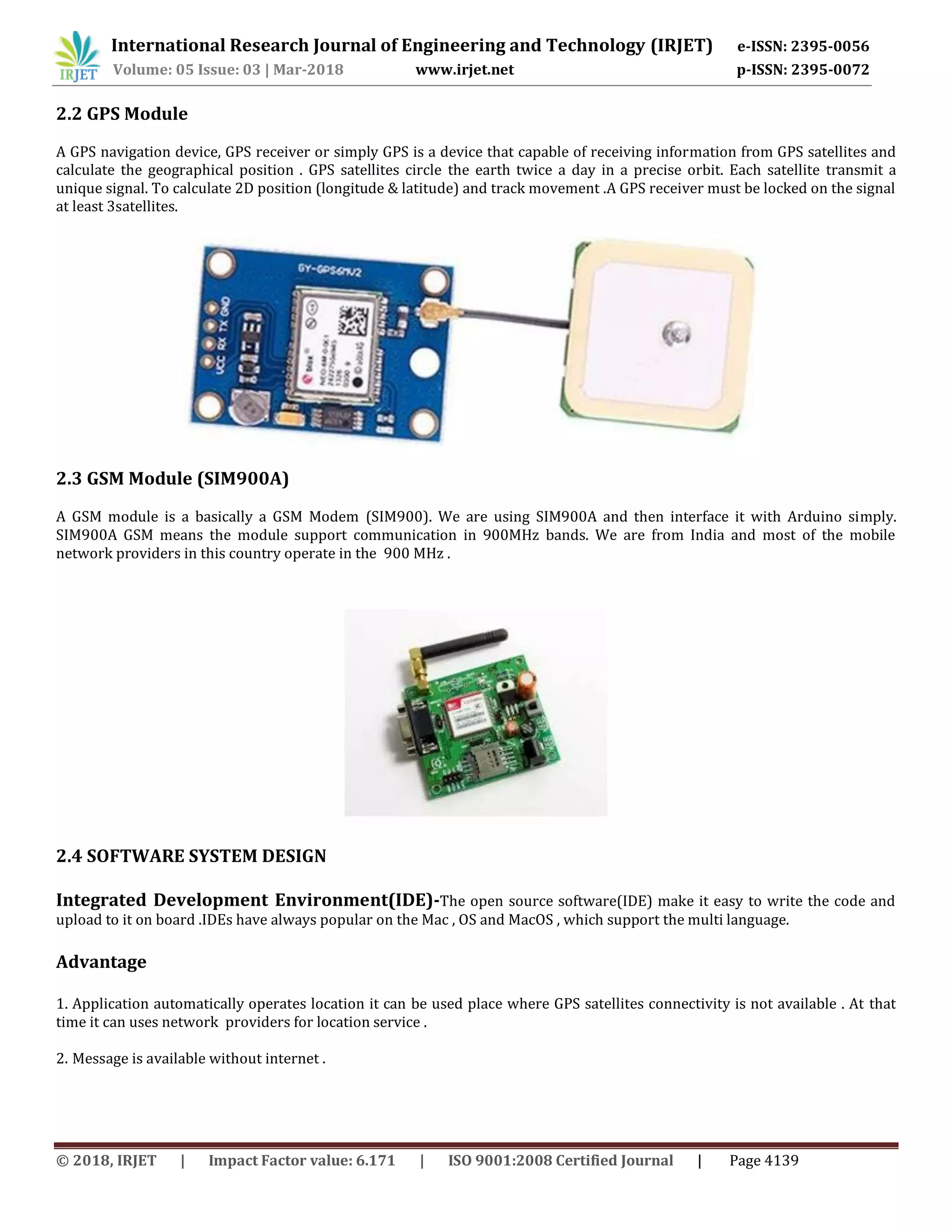 IRJET- Arduino Based Child Tracking System Using GPS and GSM | PDF