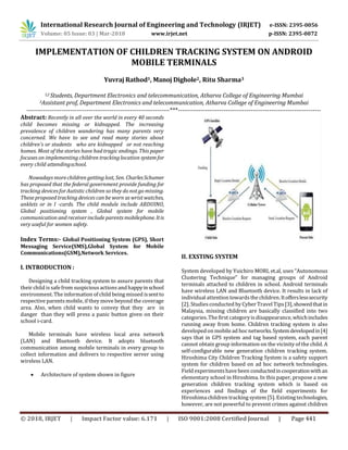 IRJET- Implementation of Children Tracking System on Android Mobile Terminals | PDF
