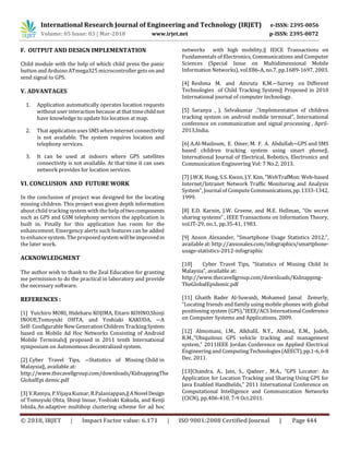 IRJET- Implementation of Children Tracking System on Android Mobile ...