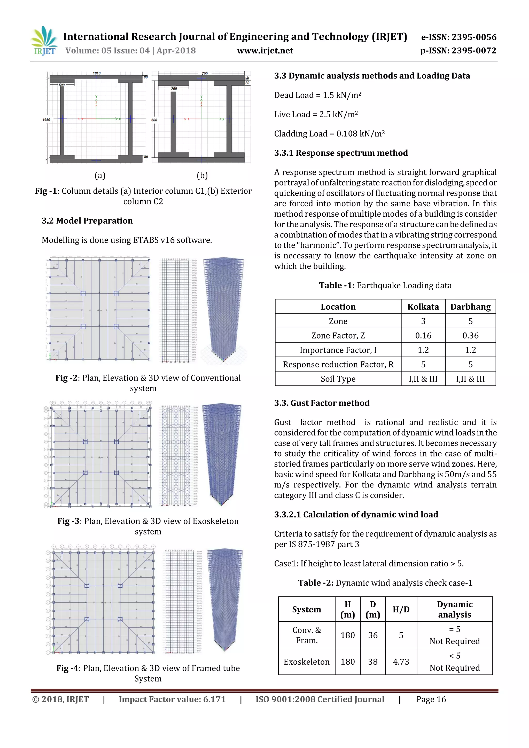 IRJET- Comparative Study of Performance of 60 Storey Steel Buildings with Exo-Skeleton, Framed ...