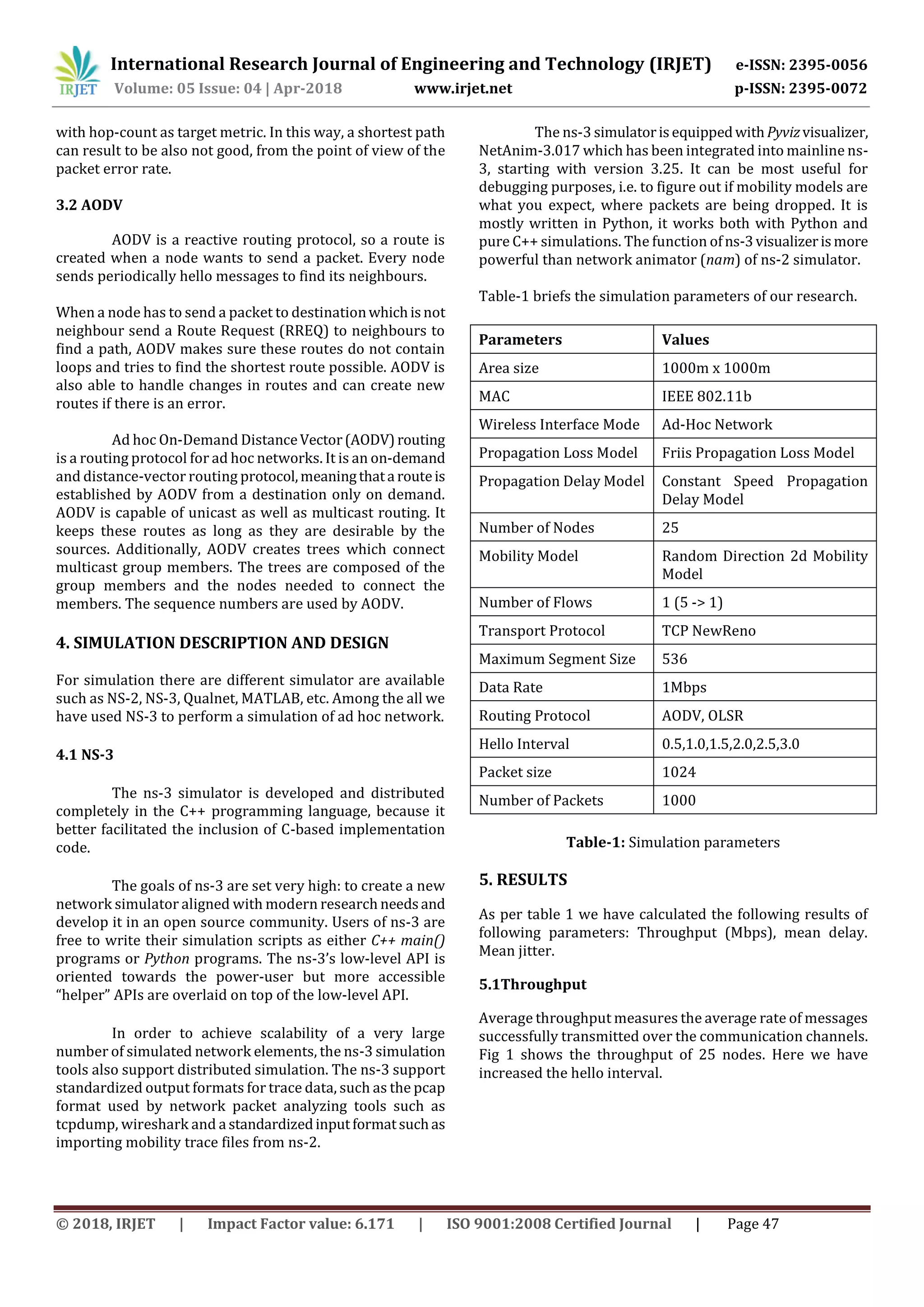 Irjet Performance Improvement Of Wireless Network Using Modern Simulation Tools Pdf