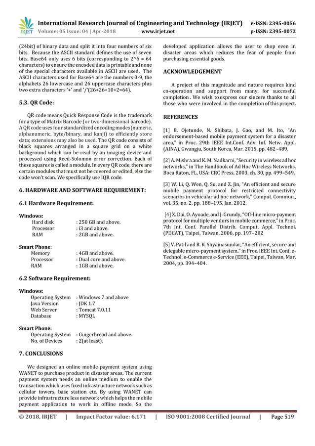 IRJET- Guarded Remittance System Employing WANET for Catastrophe Region ...