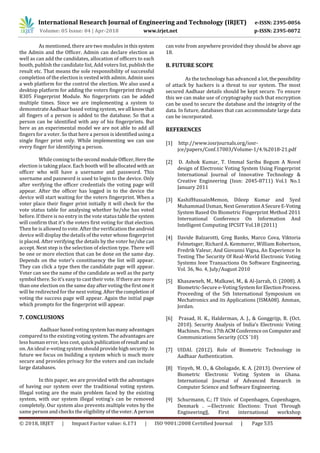 IRJET- Aadhaar Based Voting System using Android Application | PDF