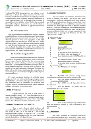 IRJET- Note to Coin Exchanger | PDF