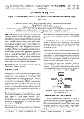 IRJET- A Scenario on Big Data | PDF