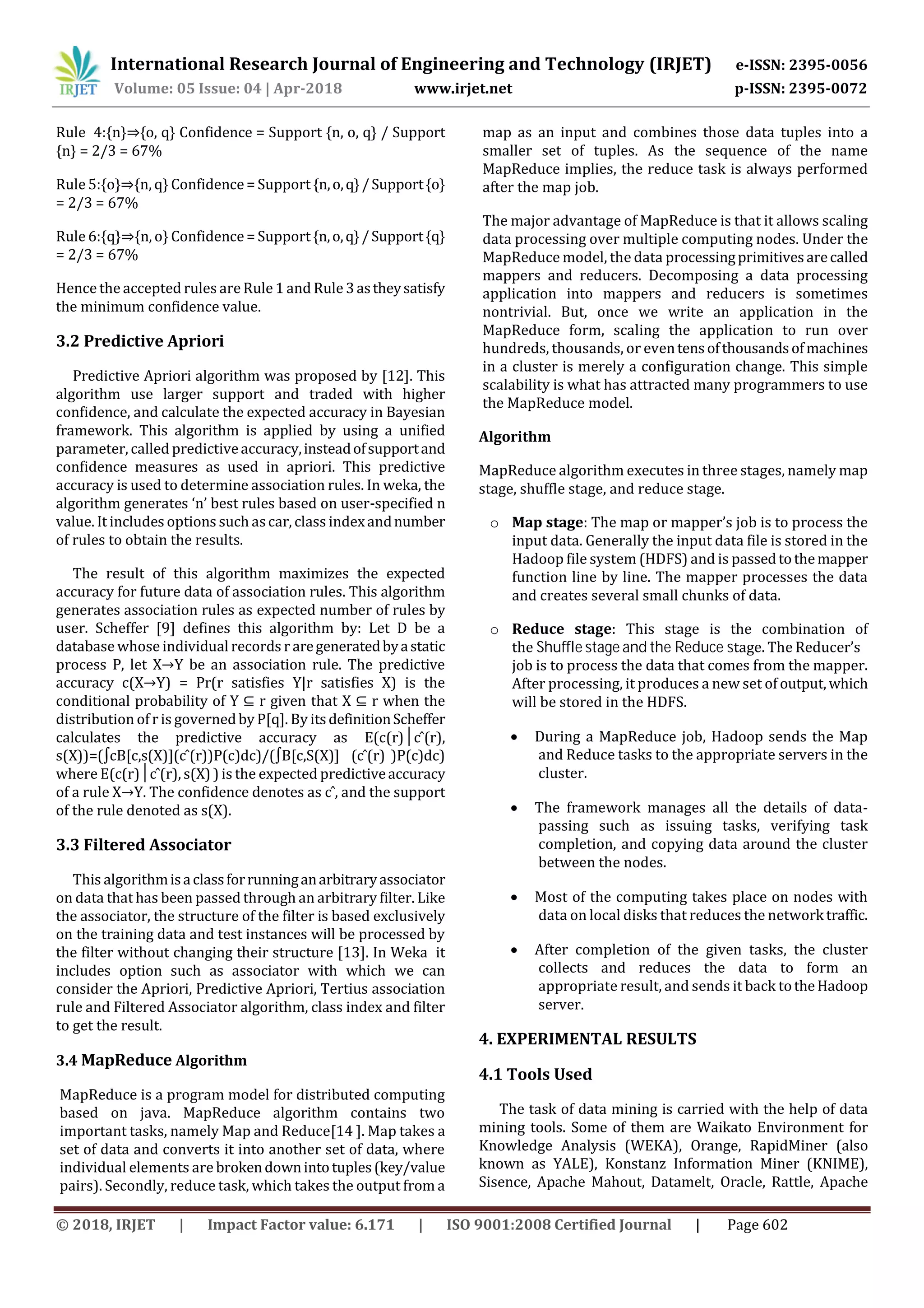 IRJET- Effecient Support Itemset Mining using Parallel Map Reducing | PDF