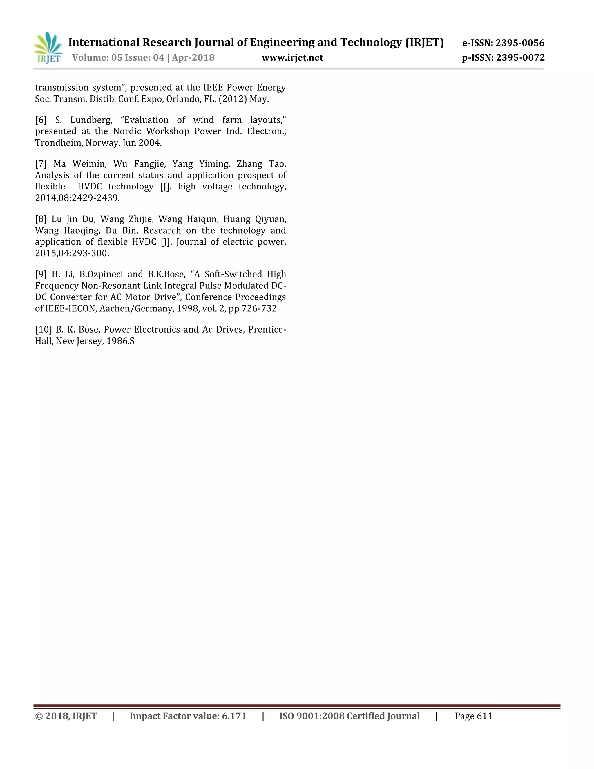 IRJET- Transmission of Ac Power from Offshore to Onshore by using Low Frequency Ac Transmission ...