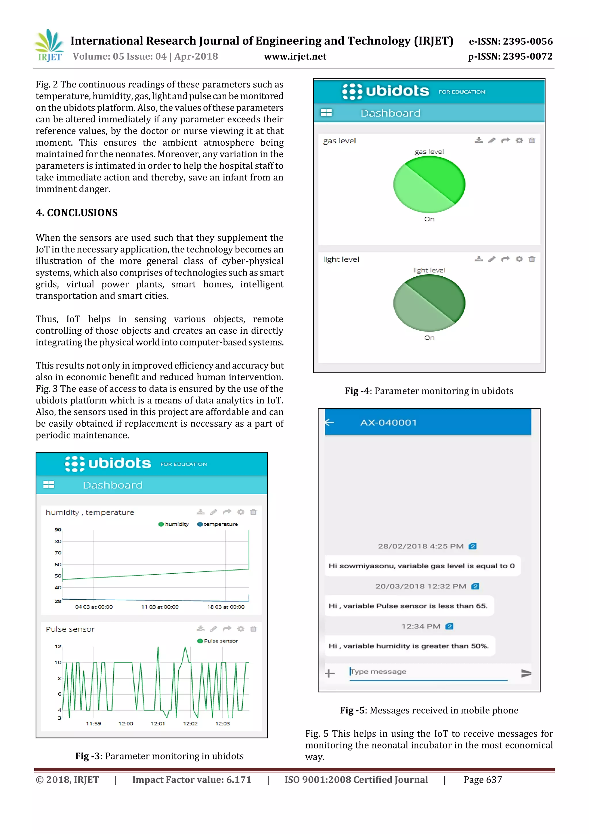 Irjet Monitoring Of Incubator Using Iot Pdf Internet Of Things Internet