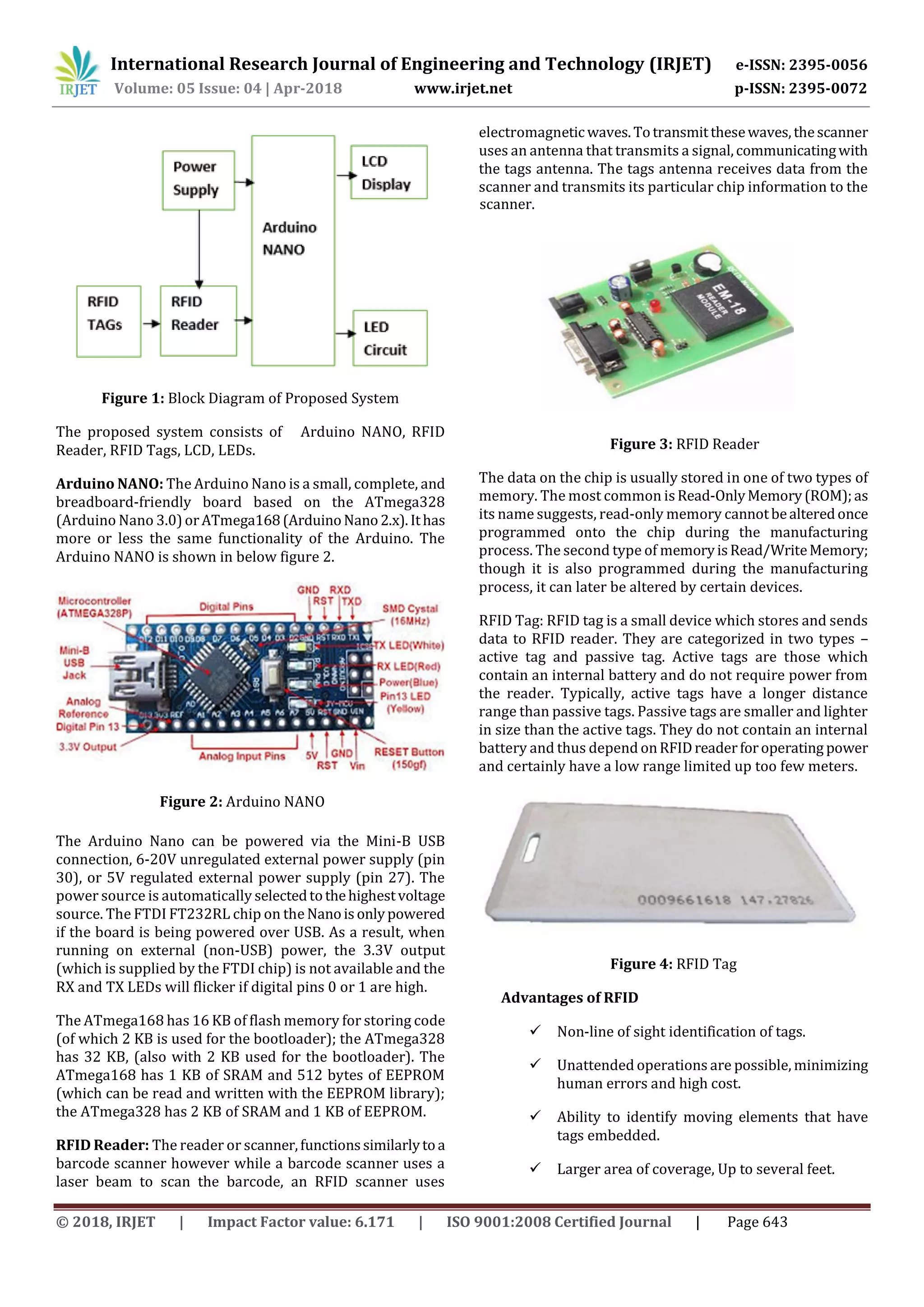 IRJET- Examination Room Guidance System using RFID and Arduino | PDF