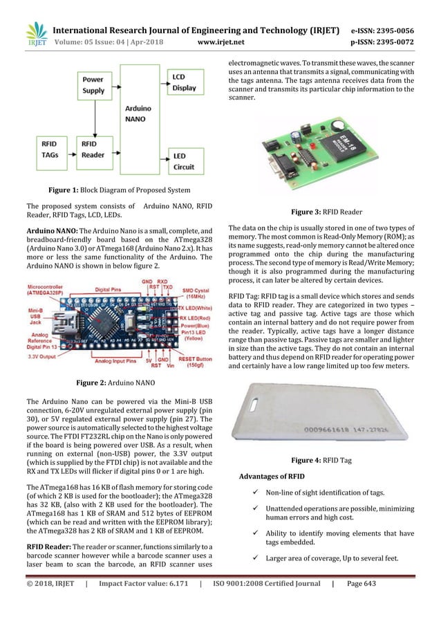 IRJET- Examination Room Guidance System using RFID and Arduino | PDF | Computing | Technology ...