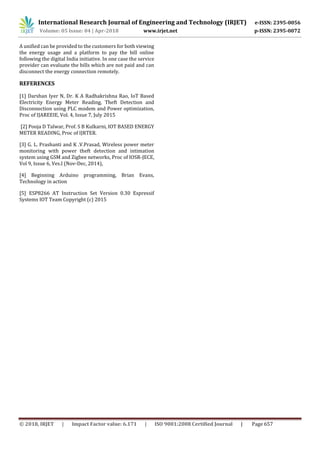 IRJET- Iot Based Smart Meter | PDF