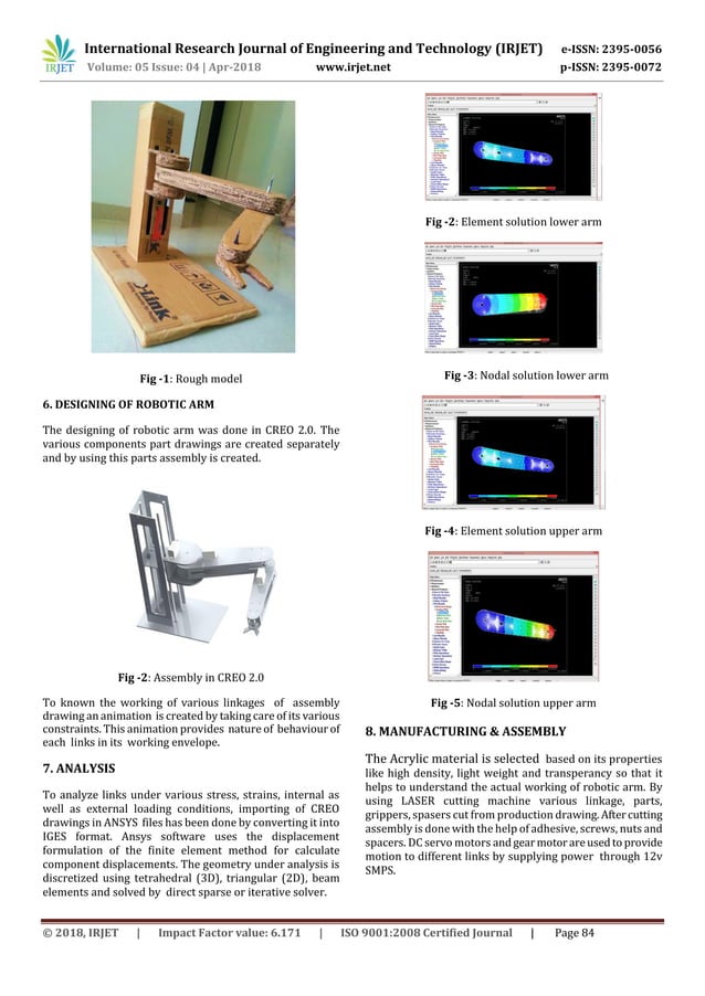 IRJET- Design, Manufacturing and Analysis of Robotic Arm with SCARA ...