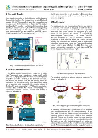 IRJET- Bluetooth Controlled Metal Detecting Robot with Message Alert | PDF