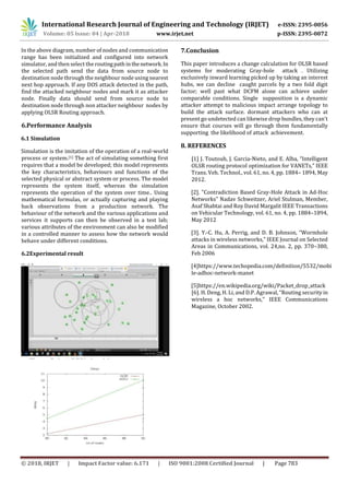 IRJET- Gray-Hole Attack Minimization based on contradiction for ad-hoc networks | PDF