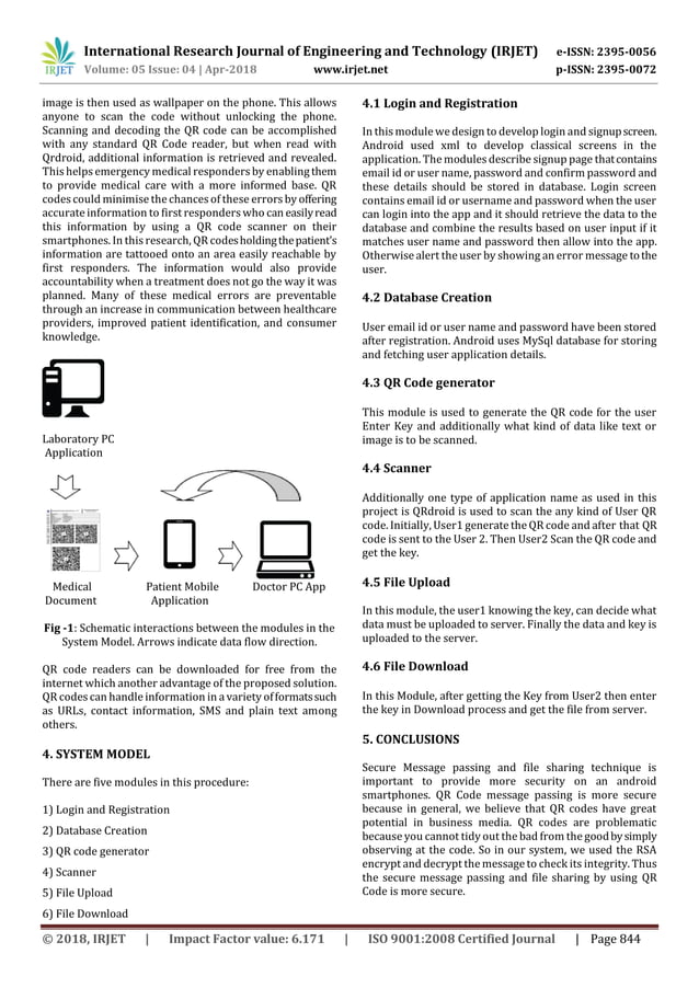 IRJET- Securing E-Medical Documents using QR Code | PDF
