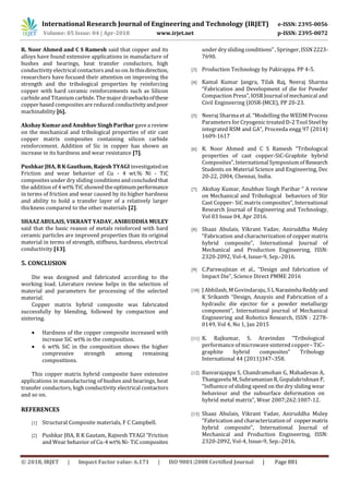 IRJET- Design, fabrication of Powder Compaction Die and Sintered ...