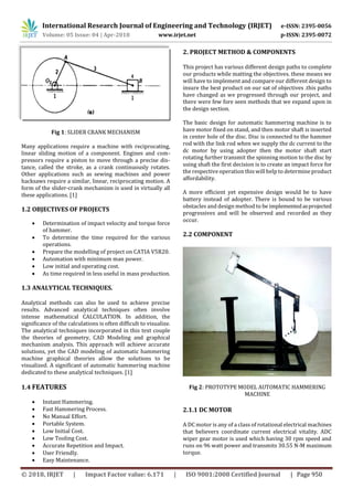 IRJET- Design, Cad Modeling & Fabrication of Automatic Hammering ...