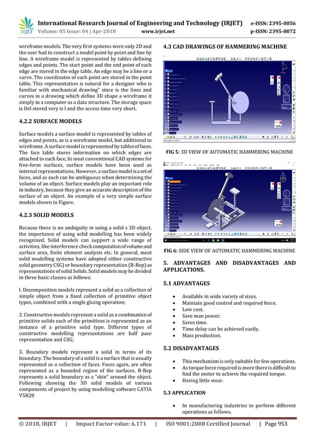 IRJET- Design, Cad Modeling & Fabrication of Automatic Hammering ... IRJET- Design, Cad Modeling & Fabrication of Automatic Hammering ...