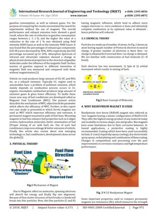 IRJET- Effect of Magnetic Field on Four Stroke Engine | PDF