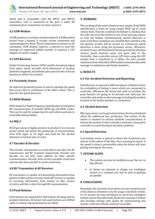 IRJET- Solar Powered Smart Helmet with Multifeatures | PDF