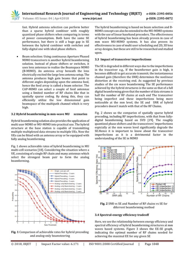IRJET- Hybrid Beamforming Based mmWave for Future Generation Communication | PDF