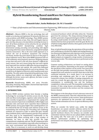 IRJET- Hybrid Beamforming Based mmWave for Future Generation ...