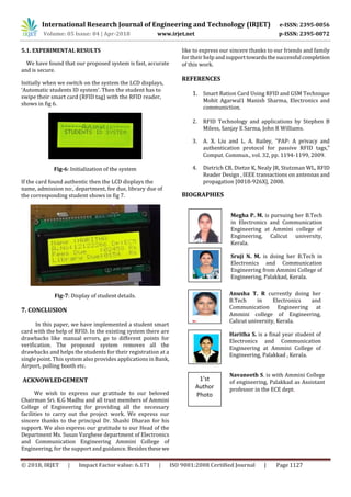 IRJET- Students Smart Card using RFID | PDF