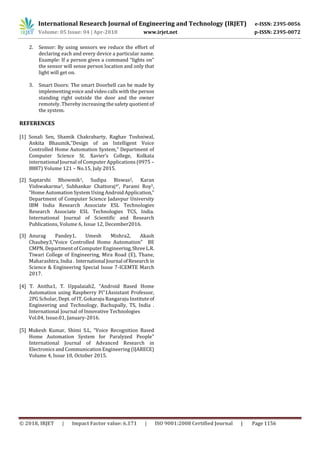 IRJET- Voice Based Home Automation System using Raspberry Pi | PDF ...