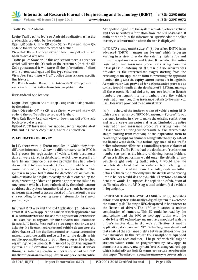 IRJET- RTO Automation using QR Code | PDF