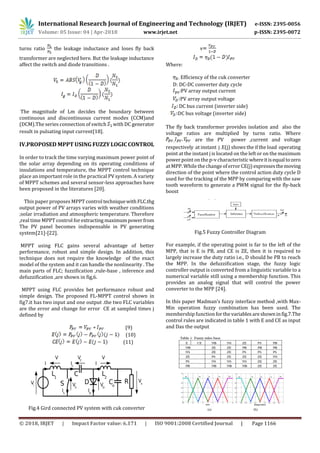 IRJET- Power Quality Improvement in Solar by using Fuzzy Logic Controller | PDF