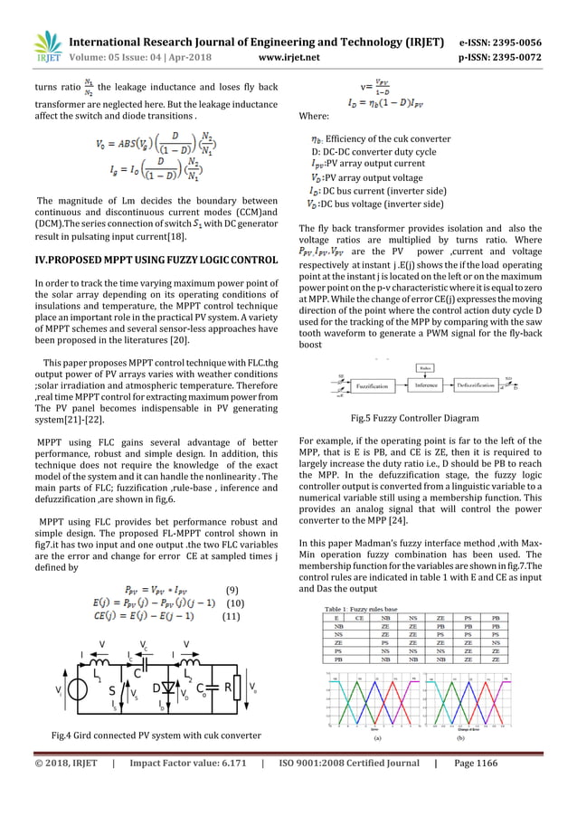 IRJET- Power Quality Improvement in Solar by using Fuzzy Logic Controller | PDF