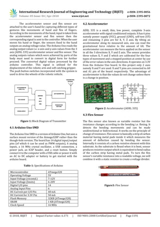 IRJET- Robotic Vehicle Movement and Arm Control Through Hand Gestures ...